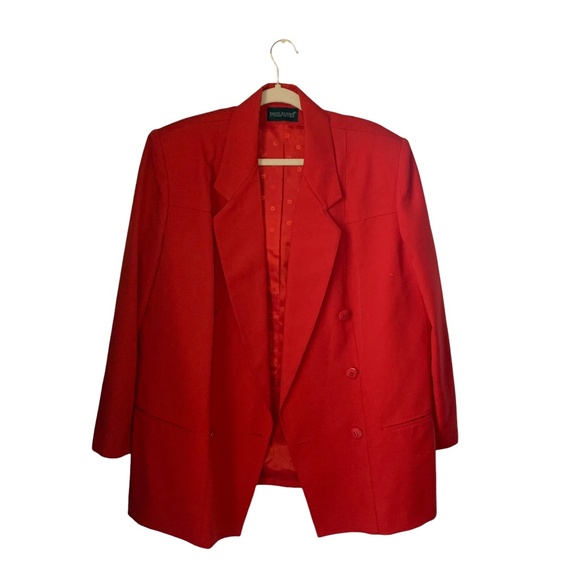 Harve Benard | Jackets & Coats | Vintage Harv Bernard Red Double Breasted Style Blazer | Poshmark
